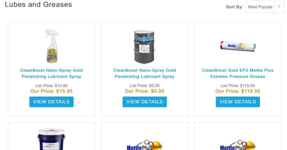 Lubes and Greases (Oils, Absorbents, Sprays, etc.)